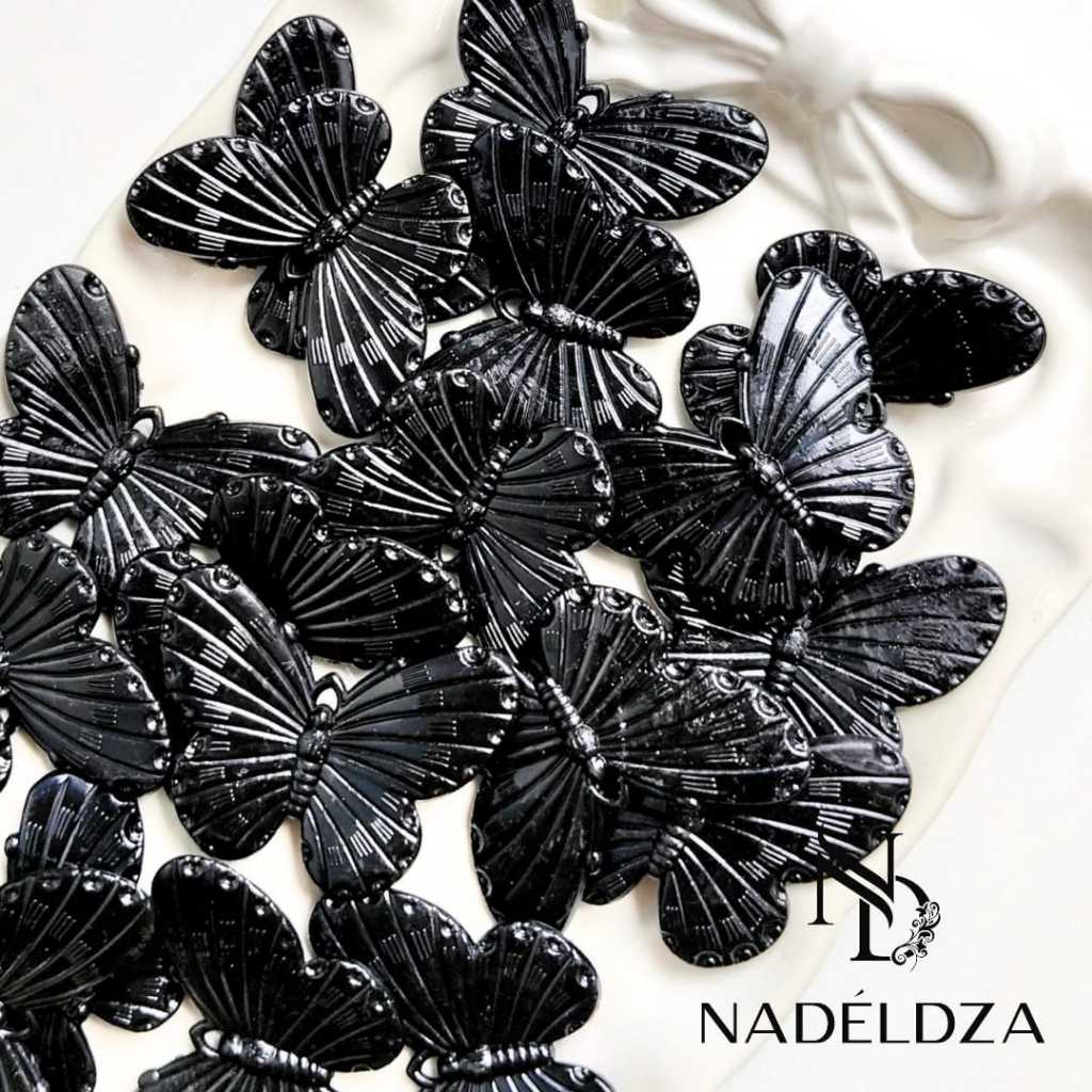 Jual Manik Mote Charm Kupu-kupu HITAM BW (25gr) | Shopee Indonesia