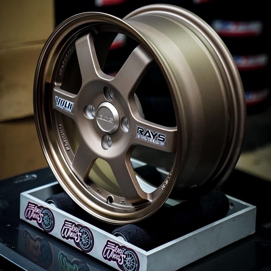 Jual Velg Racing Mobil VOLK RAYS TE37 OG Flow Forming Ring 15 PCD 4x100 Lebar 6.5 ET 42 Matte ...