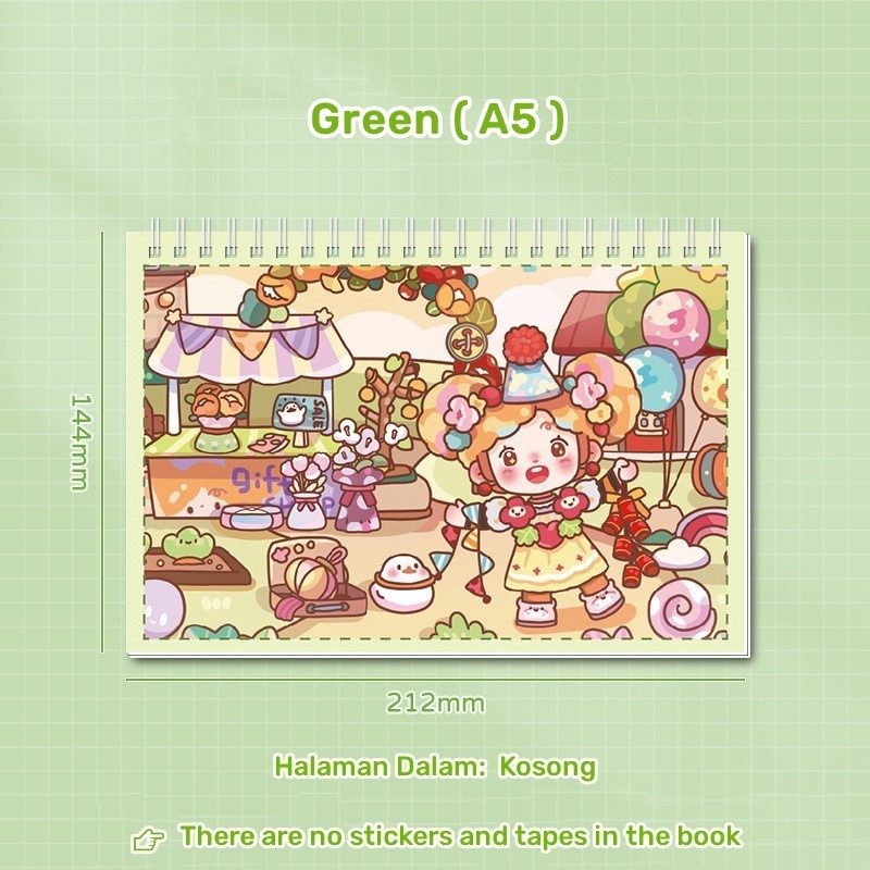 Jual Buku tempel stiker Kosong 40Lembar A4 / A5 aesthetic Tempat ...