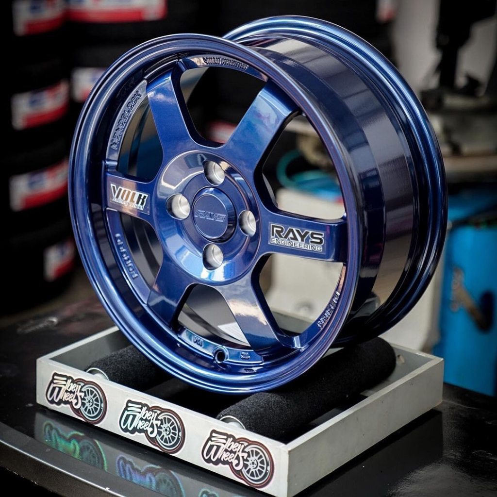 Jual Velg Racing Mobil VOLK RAYS TE37 OG Flow Forming Ring 15 PCD 4x100 Lebar 6.5 ET 42 Midnight ...