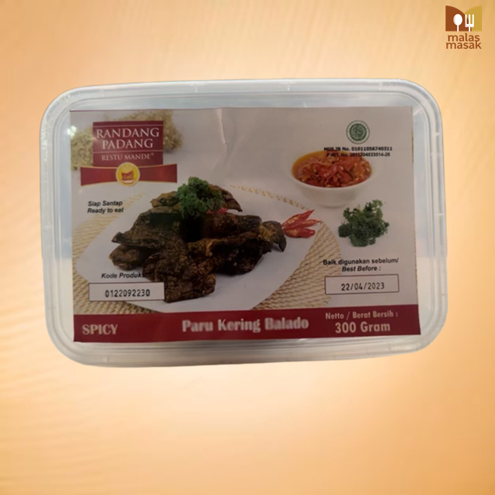 Jual Rendang Paru, Paru Balado, Paru Kering, Paru Rica Bukan Frozen ...