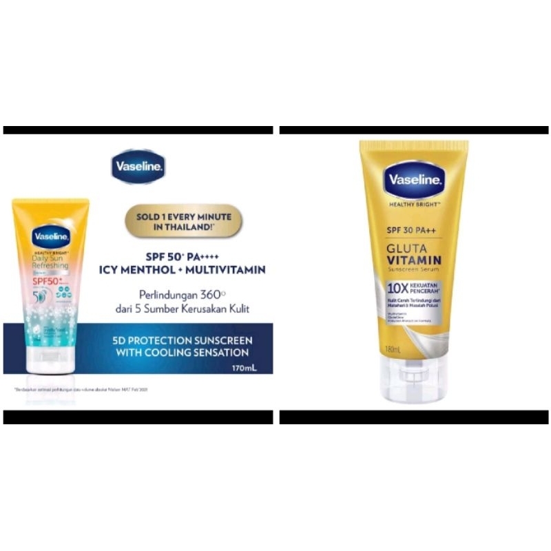 Jual Vaseline SPF 50 Refreshing Daily Sunscreen Serum 170 ml/Vaseline ...