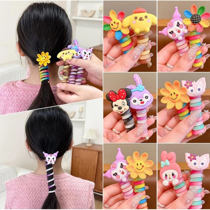 Jual Ikat Rambut Karet Spiral Karakter Aksesoris Rambut Anak Perempuan ...