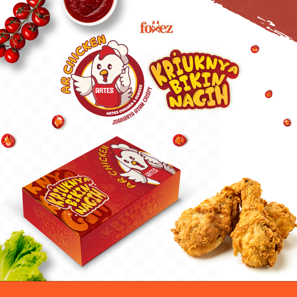 Jual Jasa desain logo brand Fried Chicken, Franchise, Teh dan minuman ...