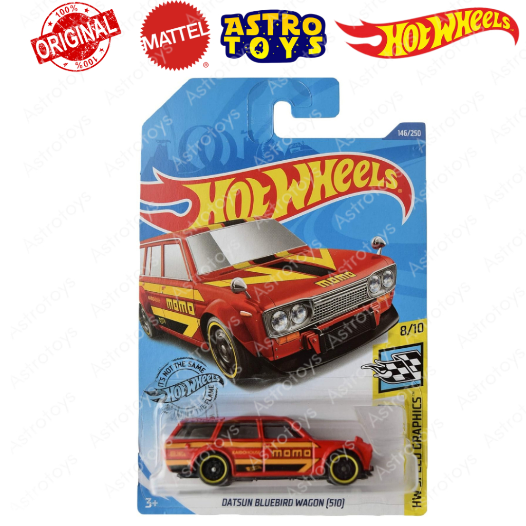 Jual Hot Wheels Basic Datsun Bluebird wagon 510 Real Car 1:64 - Mainan ...