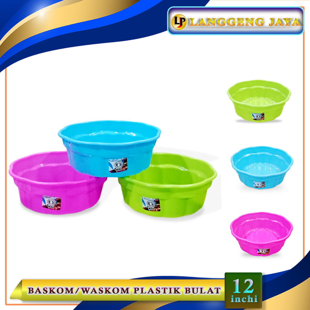 Jual Langgeng Jaya - Baskom Plastik bulat Ori Serbaguna Anti Pecah dan ...
