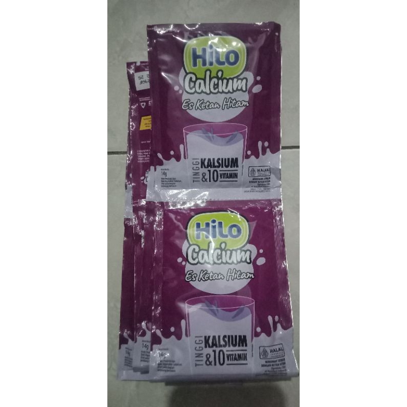 Jual HiLo Calcium Es Ketan Hitam 1 Renteng isi 10 Sachet | Shopee Indonesia