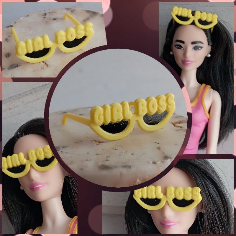 Jual Kacamata GIRL BOSS Yellow Barbie Doll Original Mattel | Shopee ...
