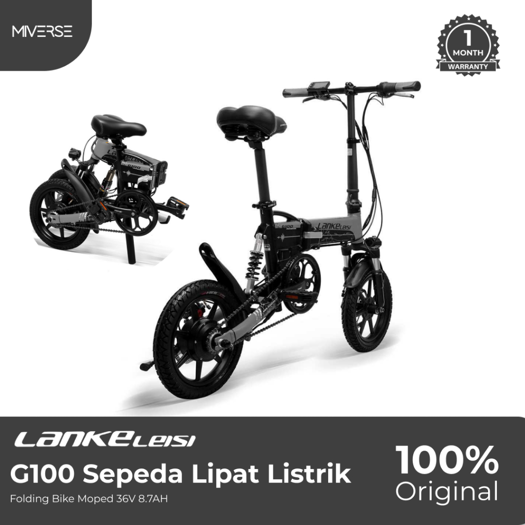 Jual Lankeleisi G100 Sepeda Listrik Lipat Folding Bike Moped | Shopee ...
