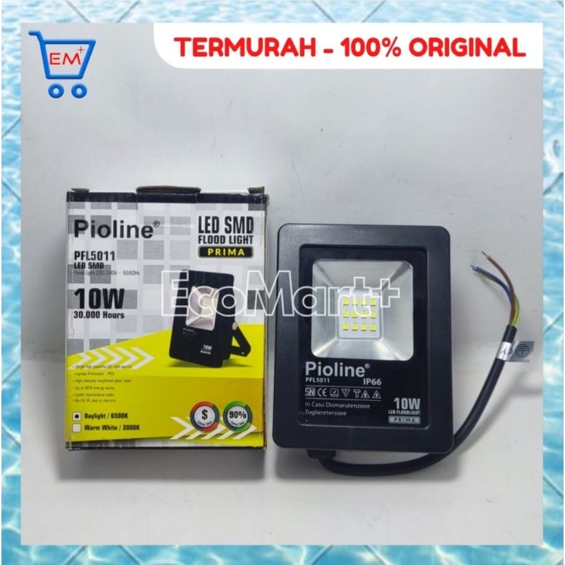 Jual Lampu LED Sorot 10w Pioline "PRIMA" Led SMD Flood Light Pioline Prima PFL-5011 | Shopee ...