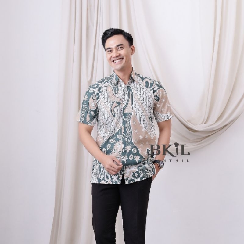 Jual KANTHIL Baju Batik Couple Modern Atasan Batik Kerja Couple Bintang ...