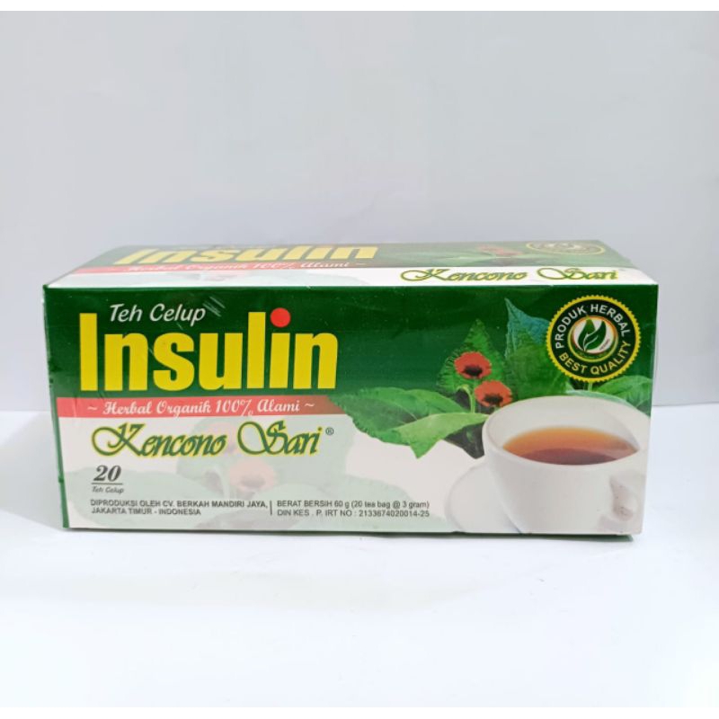 Jual Teh Celup Insulin Kencono Sari - Herbal Organik (20pcs) | Shopee ...
