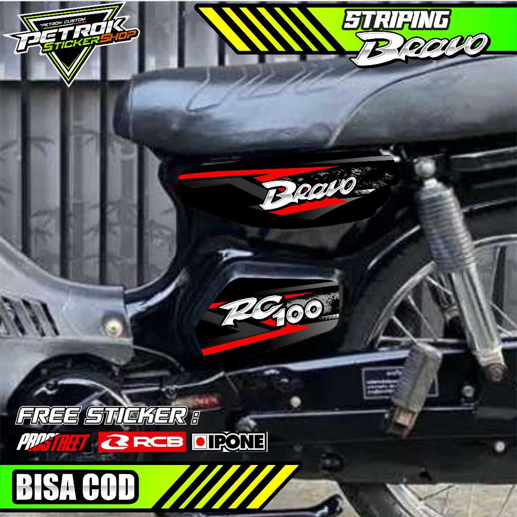 Jual STRIPING VARIASI MOTOR BRAVO RC 100 / STIKER LIST SUZUKI BRAVO RC ...