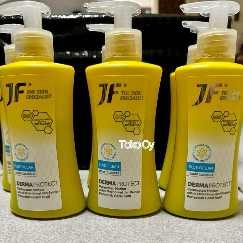 Jual JF Dermamed protect liquid cleanser 200 ML sabun mandi cair kemasan botol pump varian blue ...