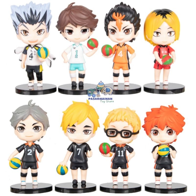 Jual Action Figure anime Haikyuu Volley Ball Set 8 Kenma Oikawa Bokuto ...