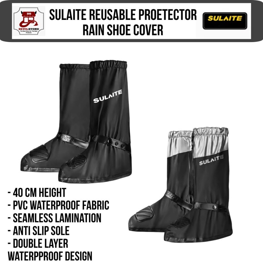 Jual Sulaite PVC Anti Slip Rain Shoe Proctector Waterproof Cover ...