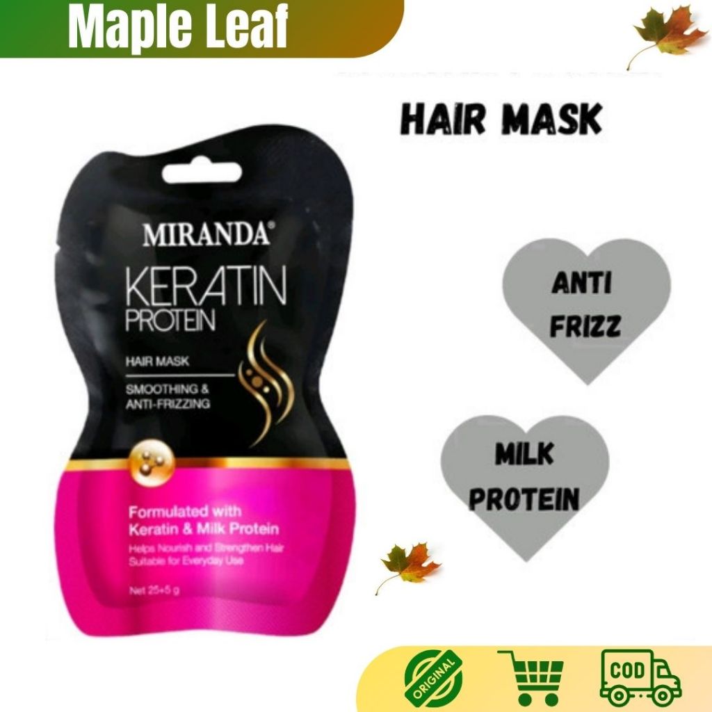 Jual Miranda Keratin Protein Hair Mask 30g (New Formula) | Shopee Indonesia