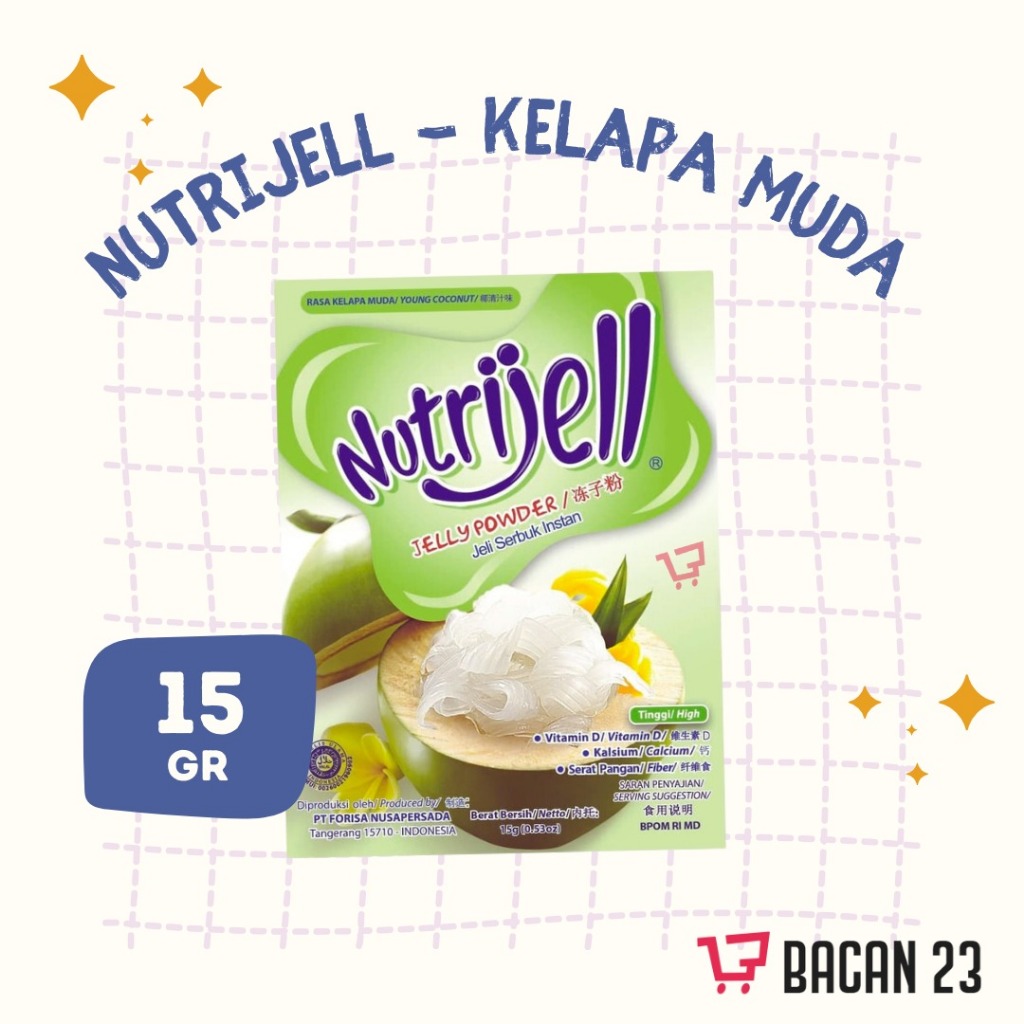 Jual Nutrijell Rasa Kelapa Muda (15 Gr) / Agar - Agar Jelly Instant ...