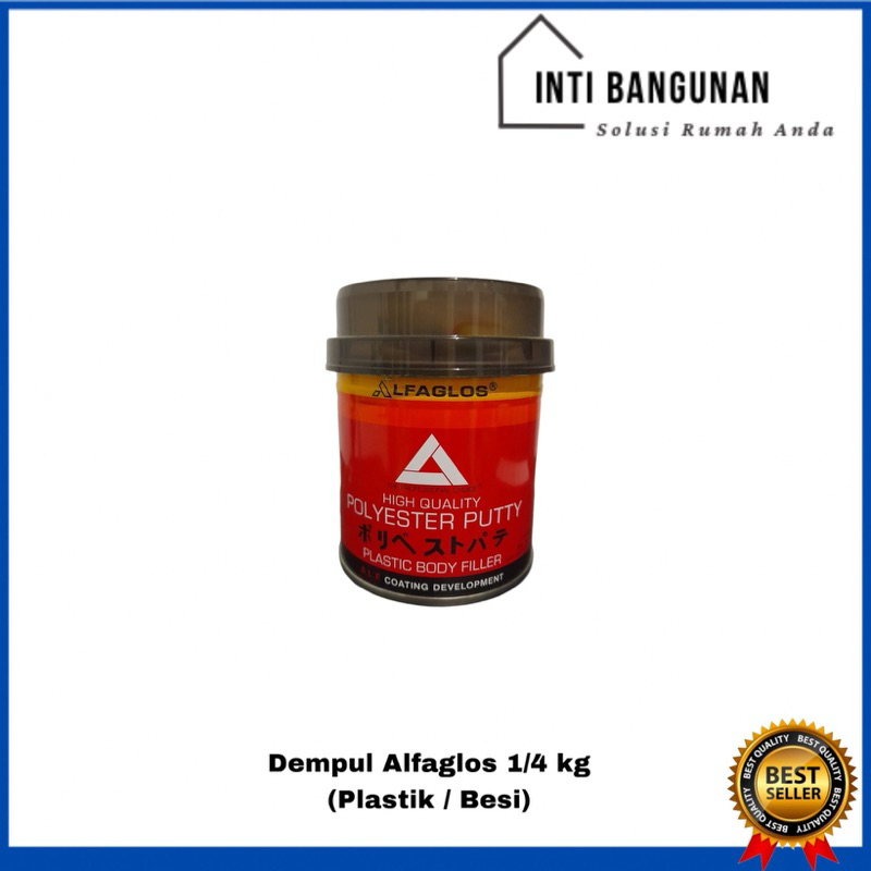 Jual Dempul Besi Alfaglos Alfa 1/4 kg + Hardener Dempul Hijau Cat Besi ...