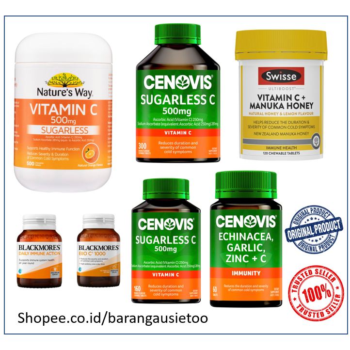 Jual Nature's Way Cenovis Vitamin C 500mg Sugarless 500 chewables ...