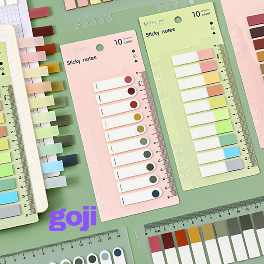 Jual GOJI 200 Lembar Sticky Notes Penanda Buku Warna Macaroon Pastel ...