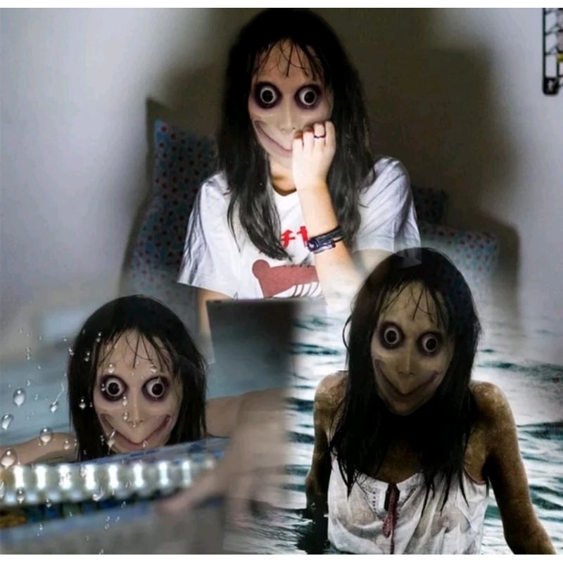 Jual Topeng Hantu Japanese Horror Mask Topeng MOMO Topeng Holloween ...