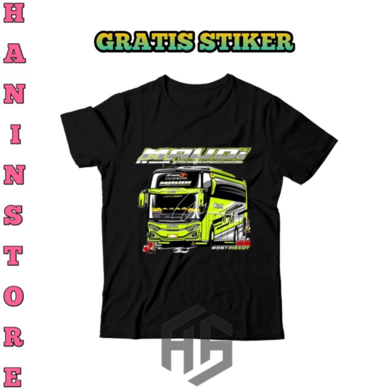 Jual Kaos Anak Gambar Bis Mania Maudi Mobil Bus Telolet Baju Anak Laki ...