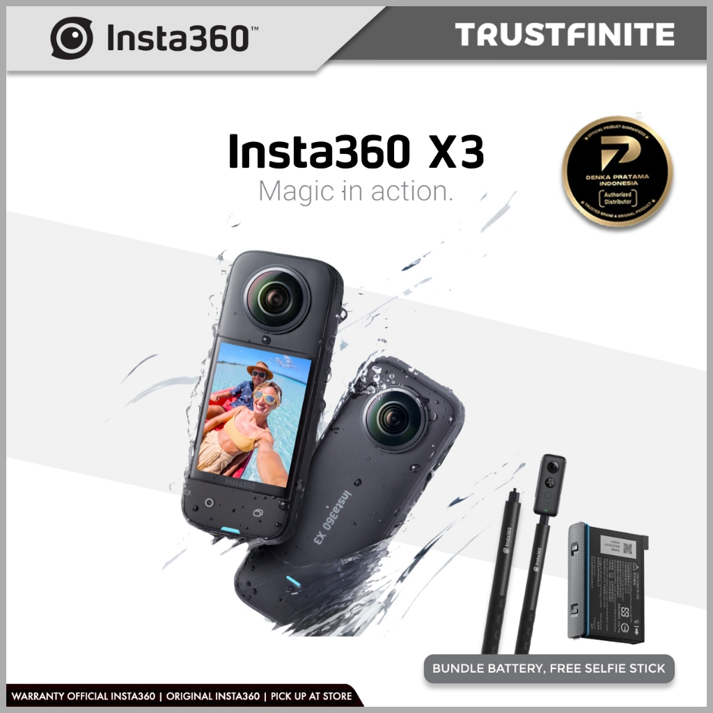 Jual Insta360 X3 Action Cam / Insta 360 X3 - Garansi Resmi 1 Tahun | Shopee Indonesia
