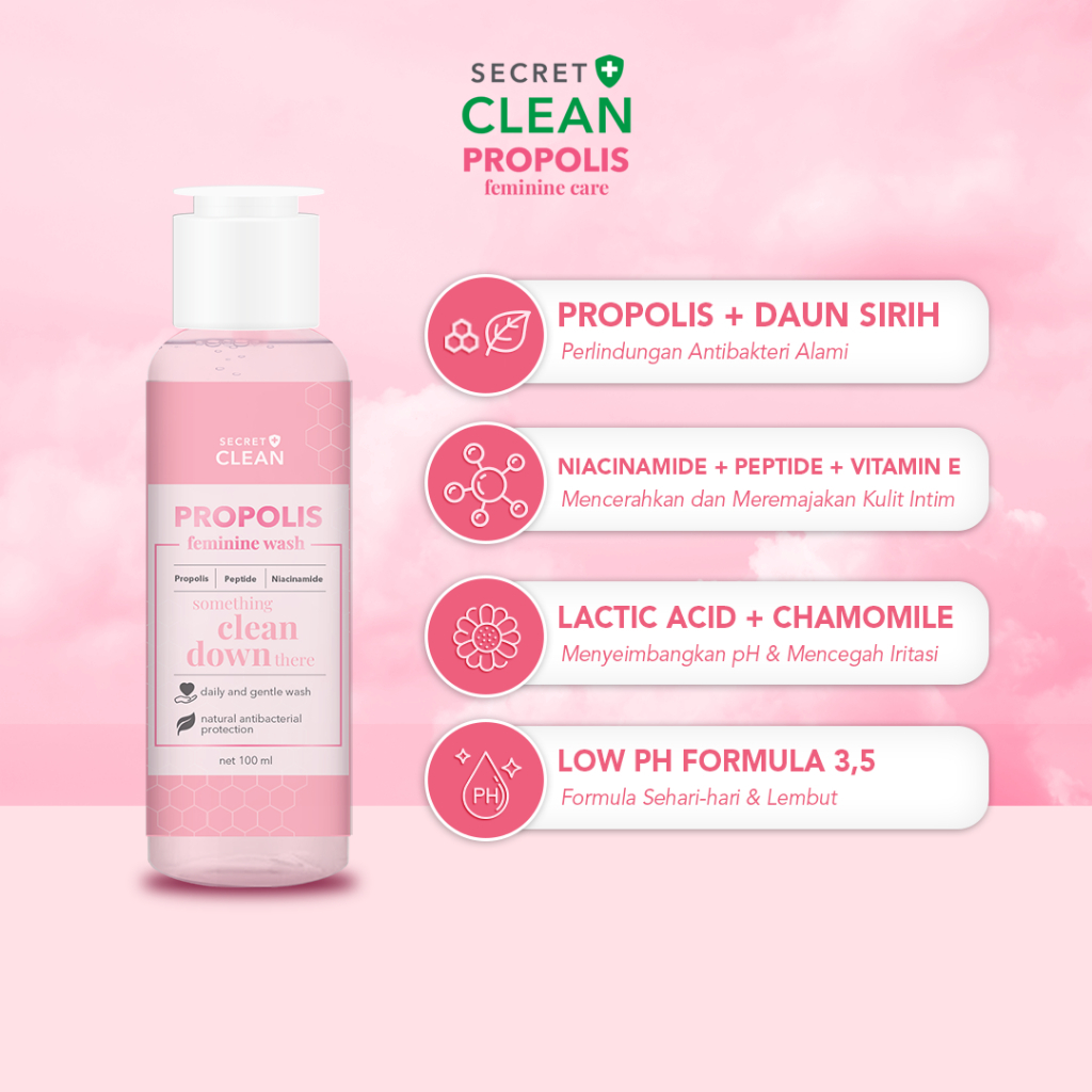 Jual Secret Clean Propolis Feminine Wash 100ml | Sabun Pembersih Area ...