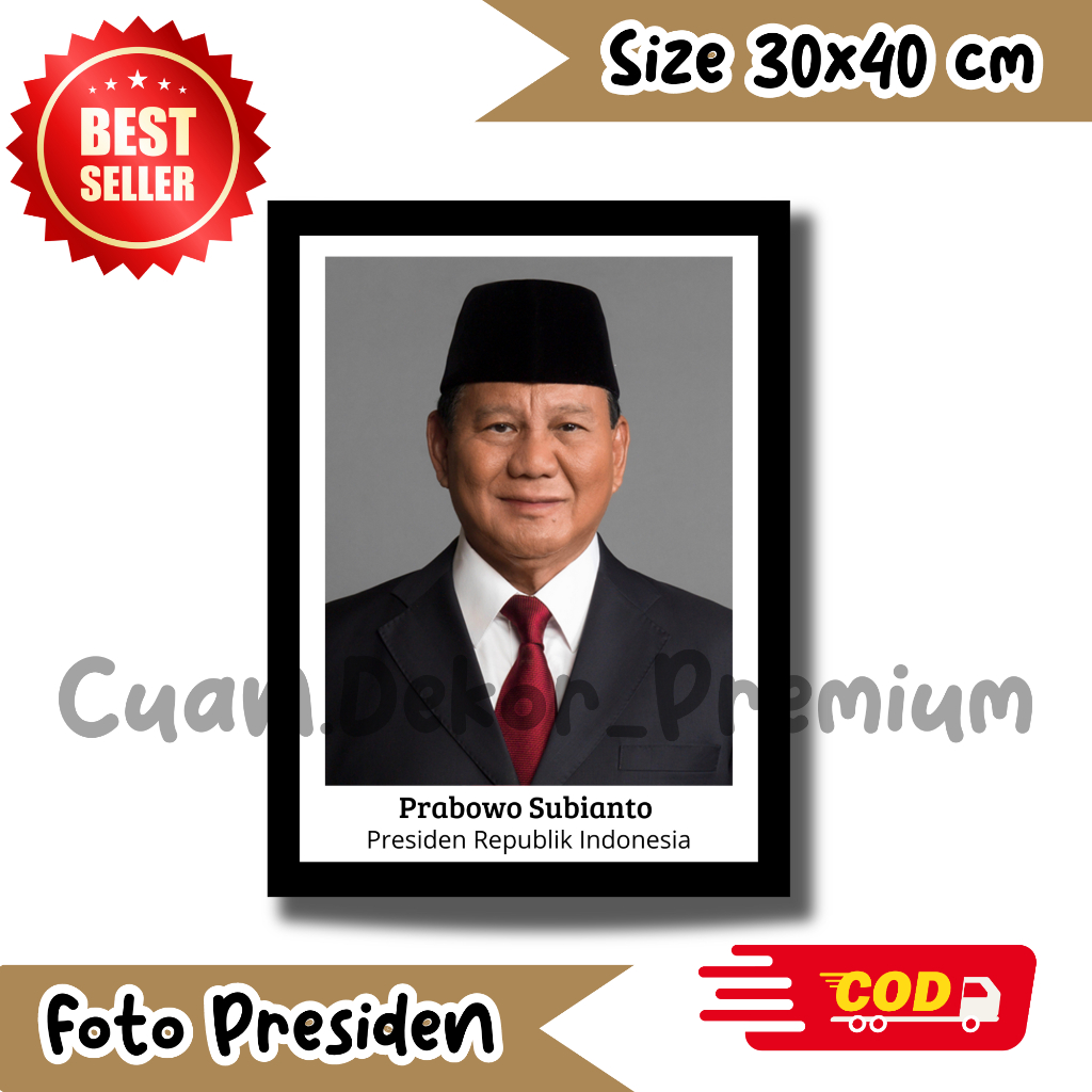 Jual Gambar Foto Poster Presiden Dan Wakil Indonesia Prabowo Gibran ...