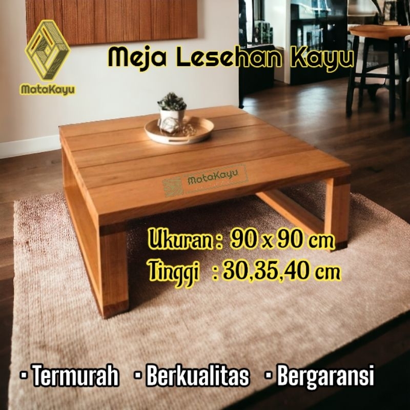 Jual Meja tamu 90 x 90 cm meja lesehan kayu meja kopi meja komputer ...