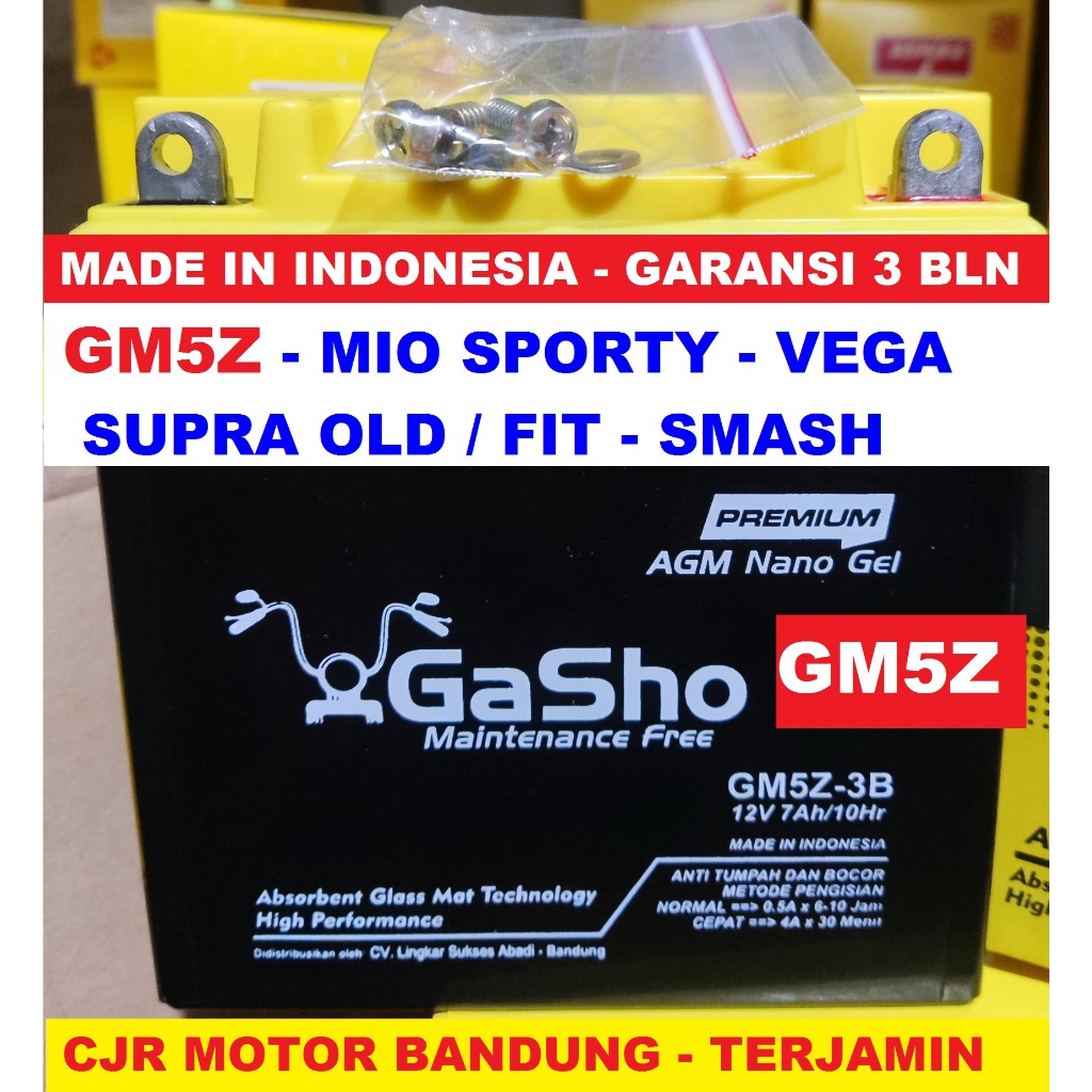 Jual DRY PLUS GM5Z aki KERING GEL motor Mio Old Sporty CW Smile Vega Supra Fit Shogun Jupiter ...