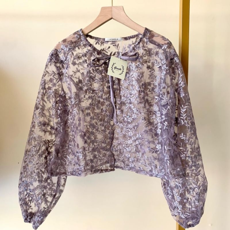 Jual Crop Outer Brokat flower / Outer brukat / baju kondangan / Ajmala ...