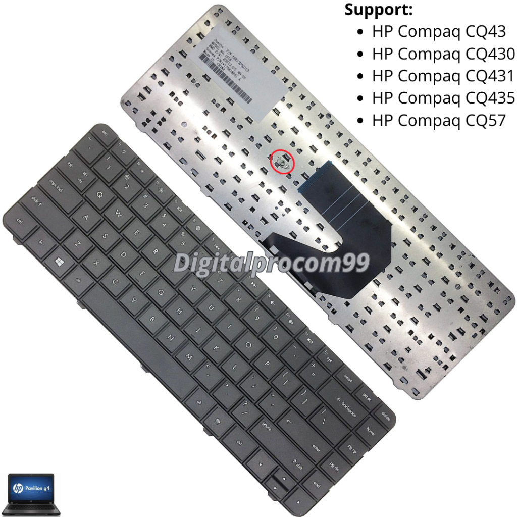 Jual Keyboard HP Compaq Presario CQ43 CQ430 CQ431 CQ435 CQ57 Pavilion ...