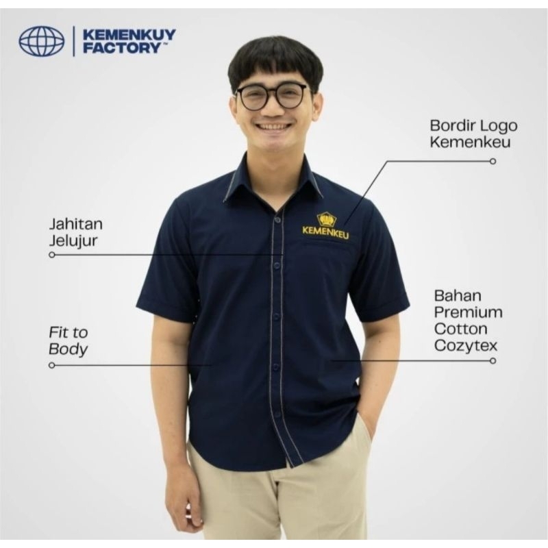 Jual Seragam Kemeja Kemenkeu Pria Lengan Pendek // Kemeja Kementrian ...