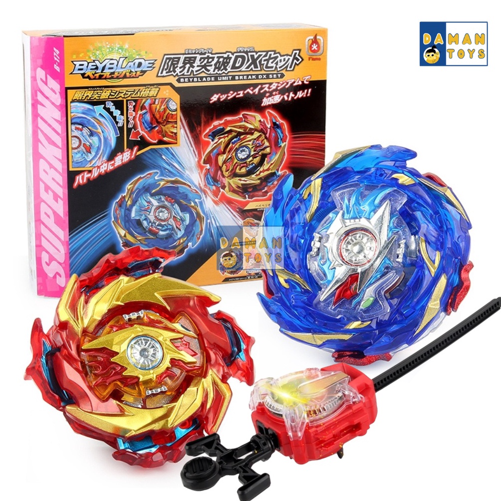 Jual Mainan Gasing Beyblade 2in1 Burst Api Sparking Launcher Set ART ...