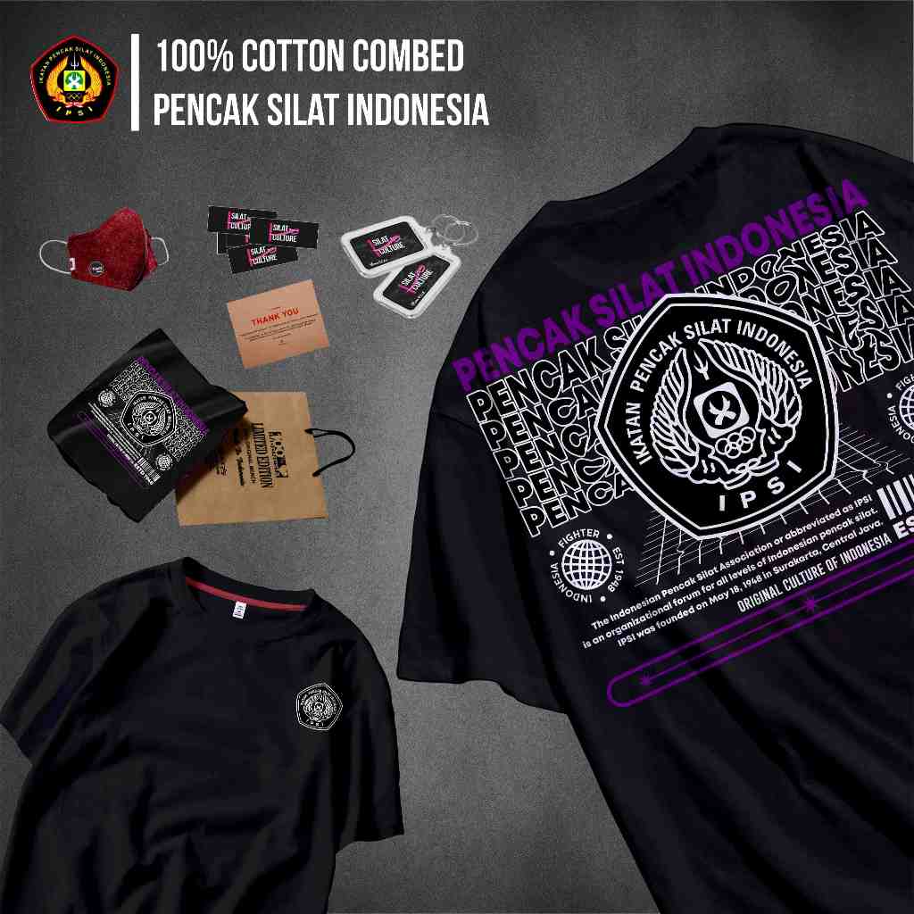 Jual KAOS PENCAK SILAT INDONESIA DISTRO IPSI Kode LIGHT BLUE | Shopee Indonesia