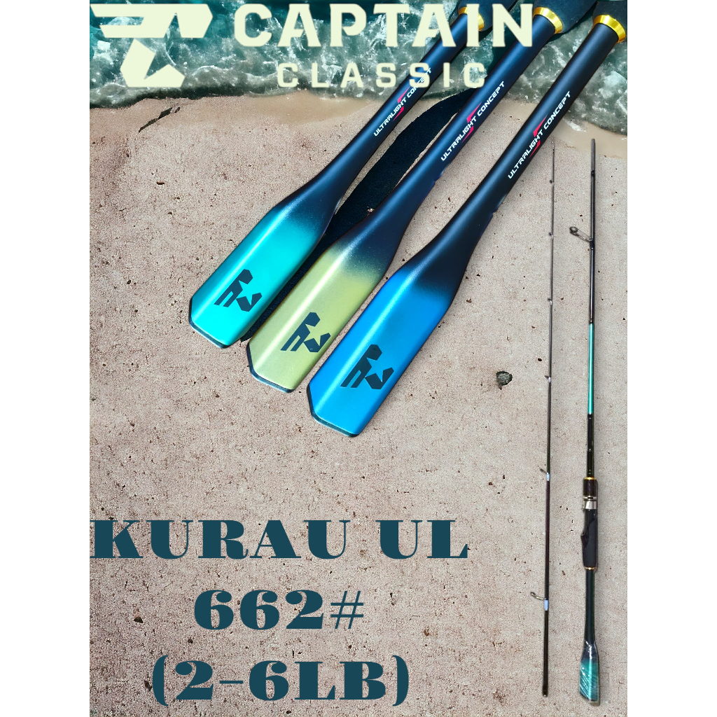 Jual Joran UL CAPTAIN KURAU 662UL(2-6Lb) Carbon Hollow Ringan | Shopee ...