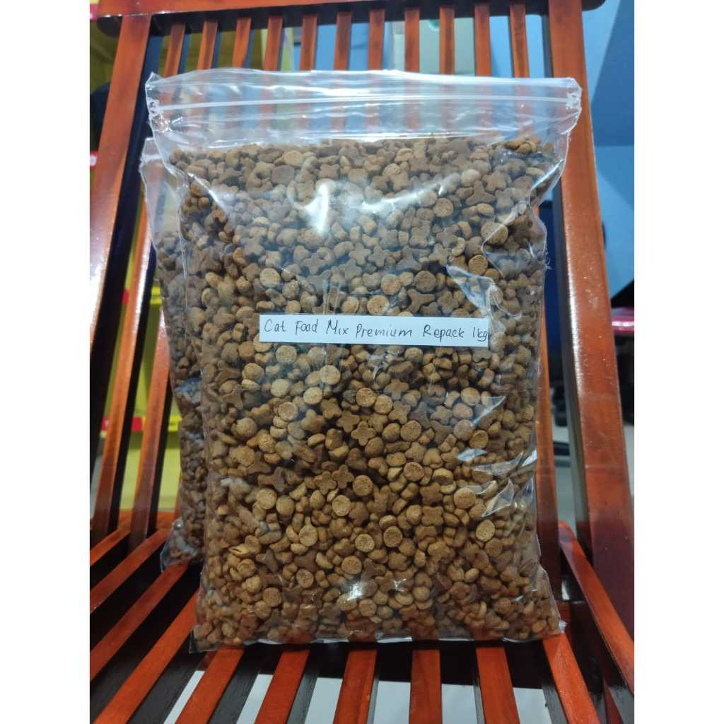 Jual Makanan Kucing Mix Premium Kemasan Repack 1Kg Cat Dryfood | Shopee ...