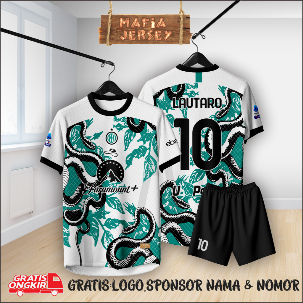 Jual Jersey INTER MILAN SNAKE AWAY 2022/2023 full printing bebas custom ...