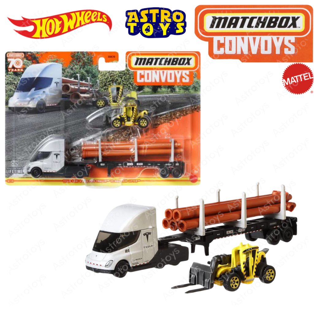 Jual Mattel Matchbox Convoys Tesla Semi Truck Trailer - Mainan Anak ...