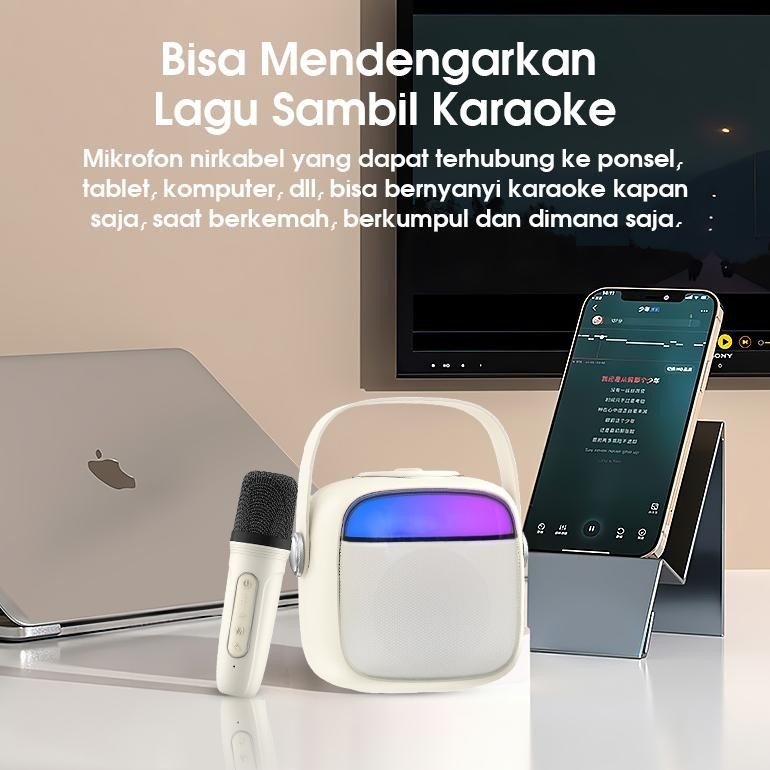 Jual Speaker bluetooth Acome A9 RGB+ mic karoke wireless original ...