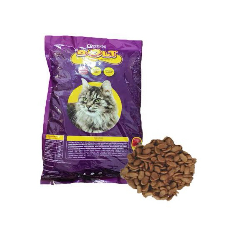 Jual Pakan Kucing Bolt 800gram / Pakan Kucing Murah / Makanan Kucing ...