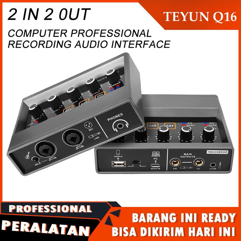 Jual Audio Interface TEYUN Q16 | Shopee Indonesia