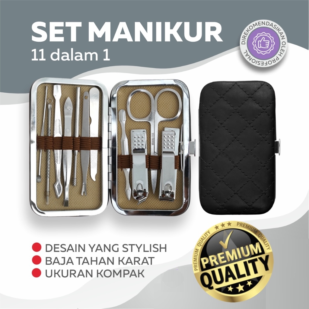 Jual 11 in 1 Gunting Kuku set alat kuku meni pedi - Nail Art ...