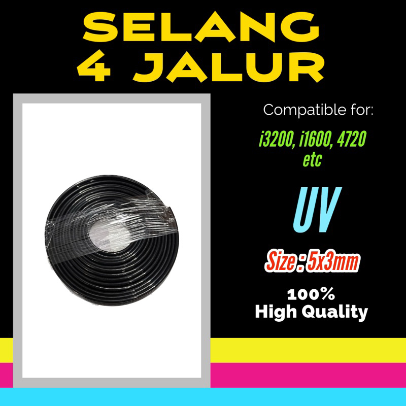 Jual Selang UV 4 Jalur Large Format Printer Ink Tube 4 Lines 5x3mm ...