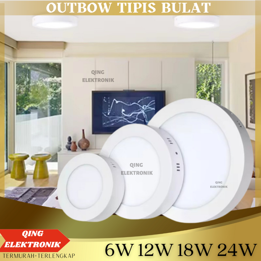 Jual Lampu Outbow Bulat LED Panel Downlight Tempel Plafon | Shopee ...