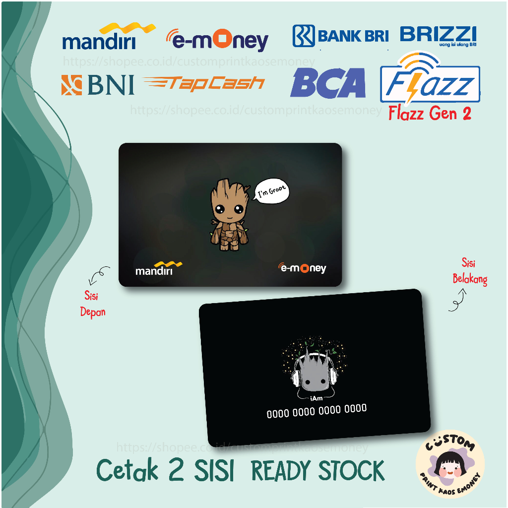 Jual KARTU E MONEY E TOLL SUPERHERO IM GROOT AVENGERS MARVEL MANDIRI ...