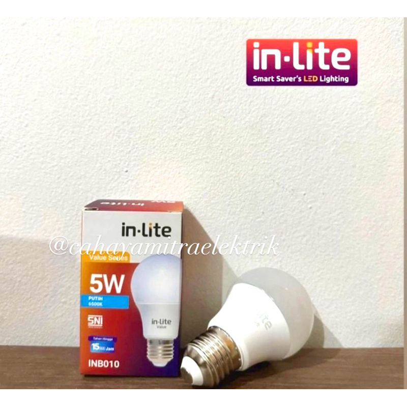 Jual LAMPU BOHLAM LED BULB INLITE INB010 5W, 7W, 9W, 12W, 15W, 18W | Shopee Indonesia
