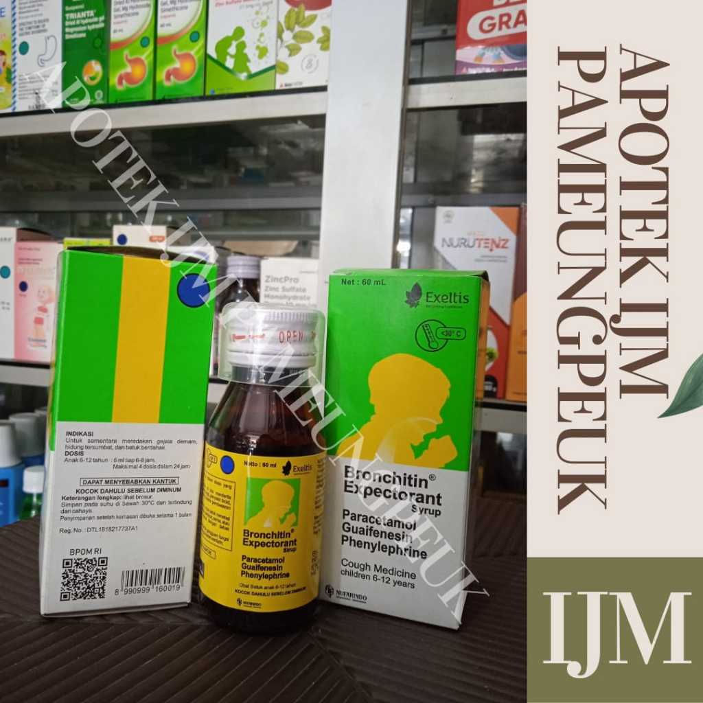 Jual Bronchitin Expectorant Syrup 60 Ml | Shopee Indonesia